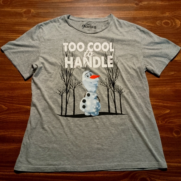 Disney | Shirts | Disney Frozen Olaf Tshirt Large Snowman Movie Graphic ...